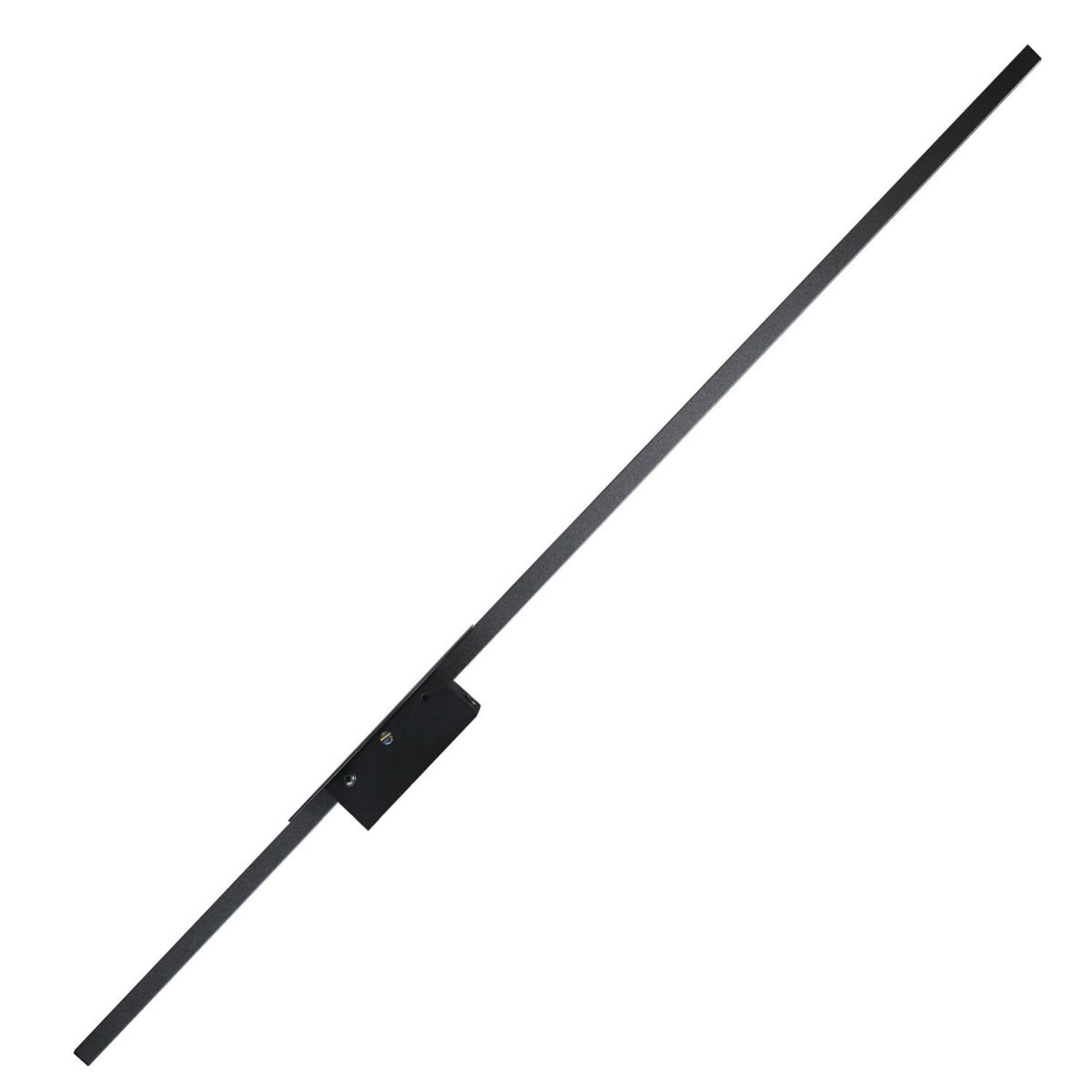LED Wandlampe 3000 K Schwarz Metall flach lang 93 cm Leuchte