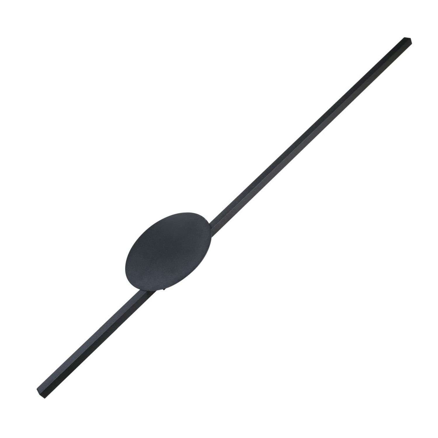 LED Wandlampe 3000 K Schwarz Metall flach lang 93 cm Leuchte