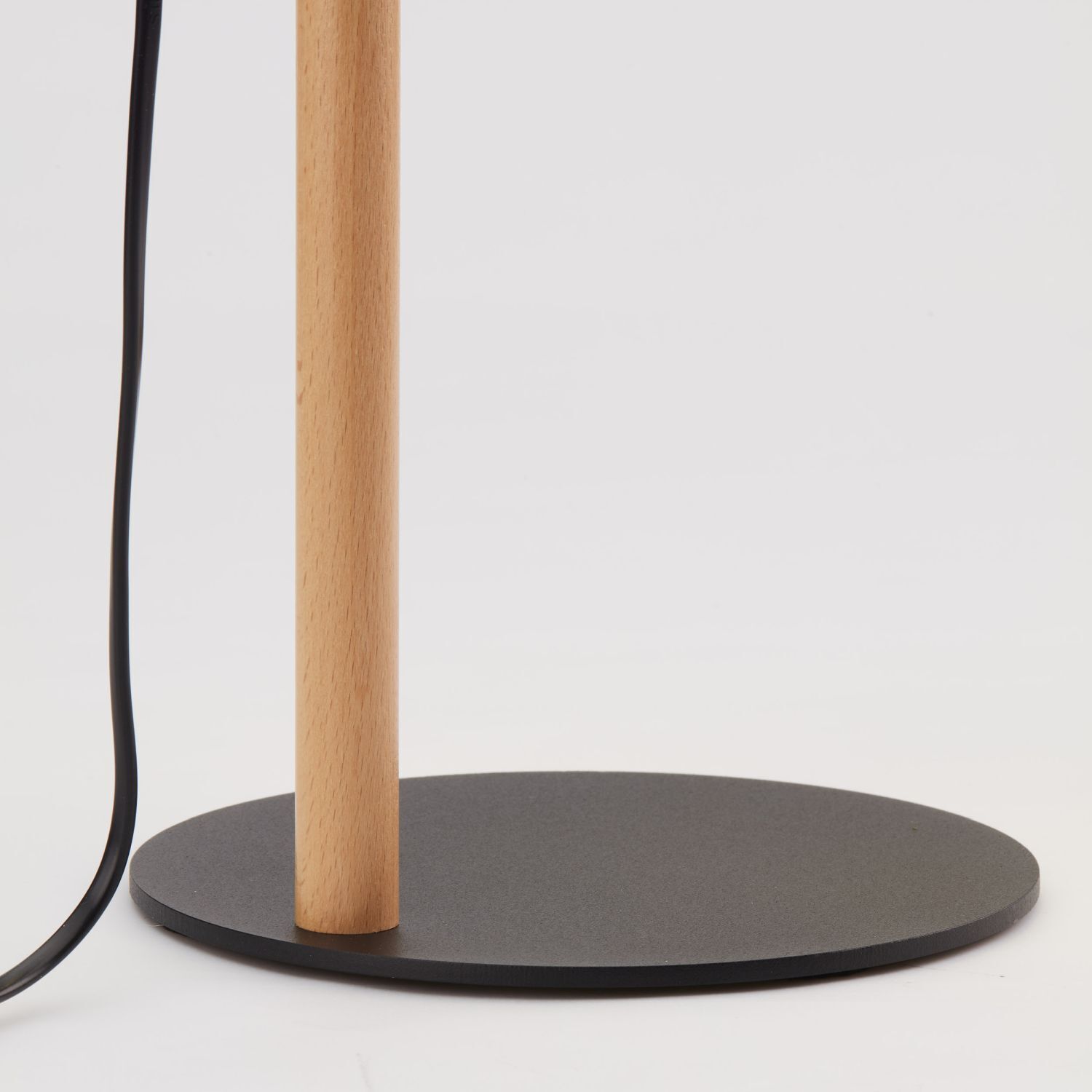 Vorschau: Tischlampe Skandinavisch Holz Leinen 46 cm E27