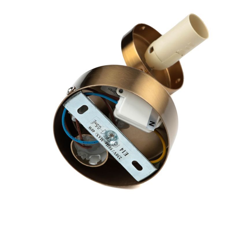 Badezimmerlampe IP44 mit Schalter in Messing Weiß Leuchte